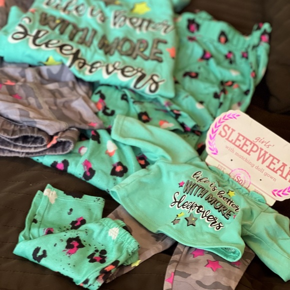 Pajamas | Nwt Girls Sleepwear With Matching Doll Gown Size 12 2 Pajama ...